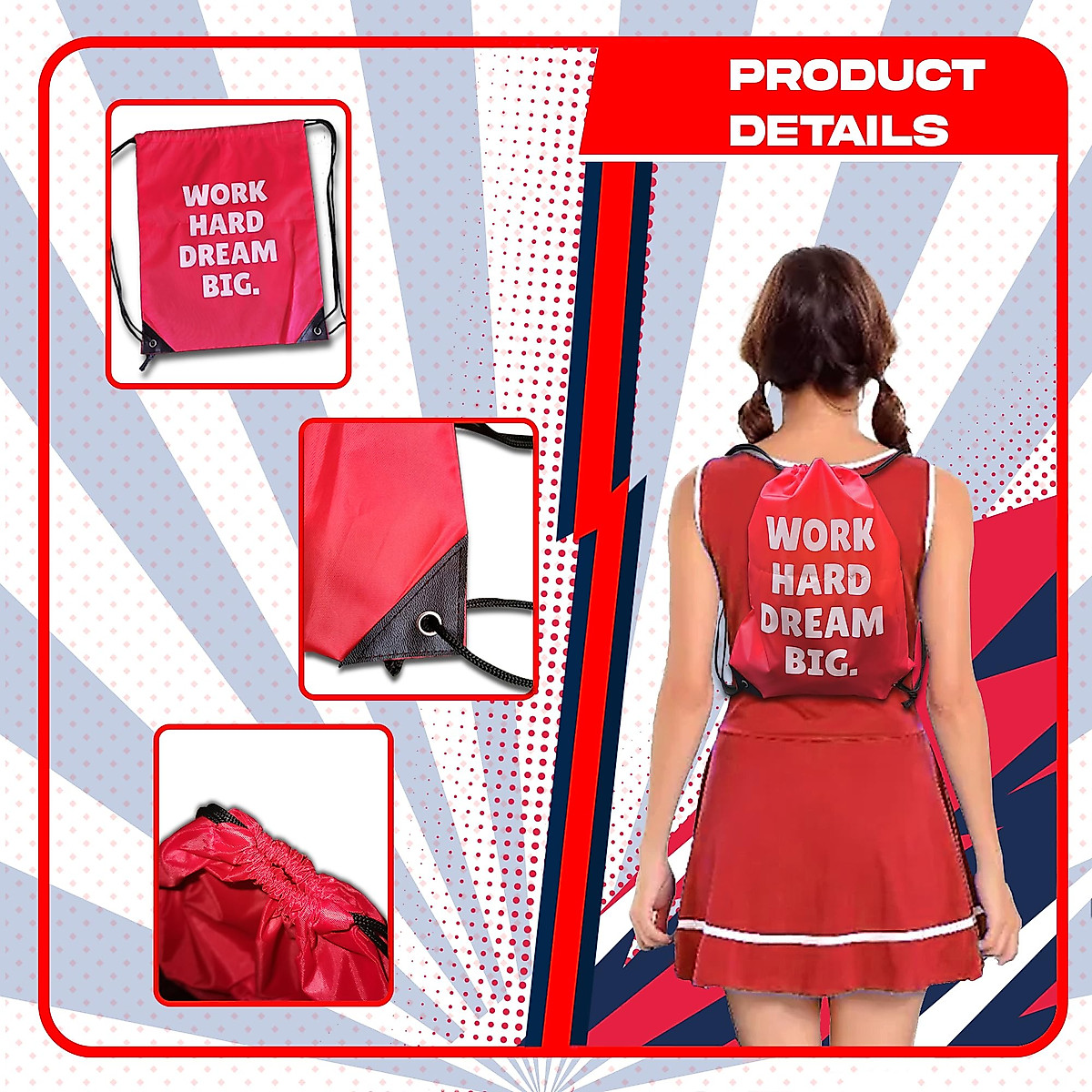 DEGENDE Metallic Large Pom Poms Cheerleading - Cheer Stuff, Cheer Bag, Cheer Backpacks for Cheerleaders, Cheer Gifts, Cheer Bows for Cheerleaders