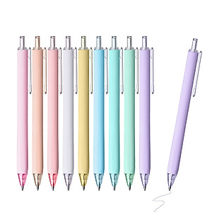 Ddaowanx Colored Gel Pens,9 Colors Retractable Gel Ink Pens, Pastel Retractable Pretty Journaling Pens, Medium Point 0.7 mm Gift Pens,Cute Highlighters School Supplies Aesthetic Pens