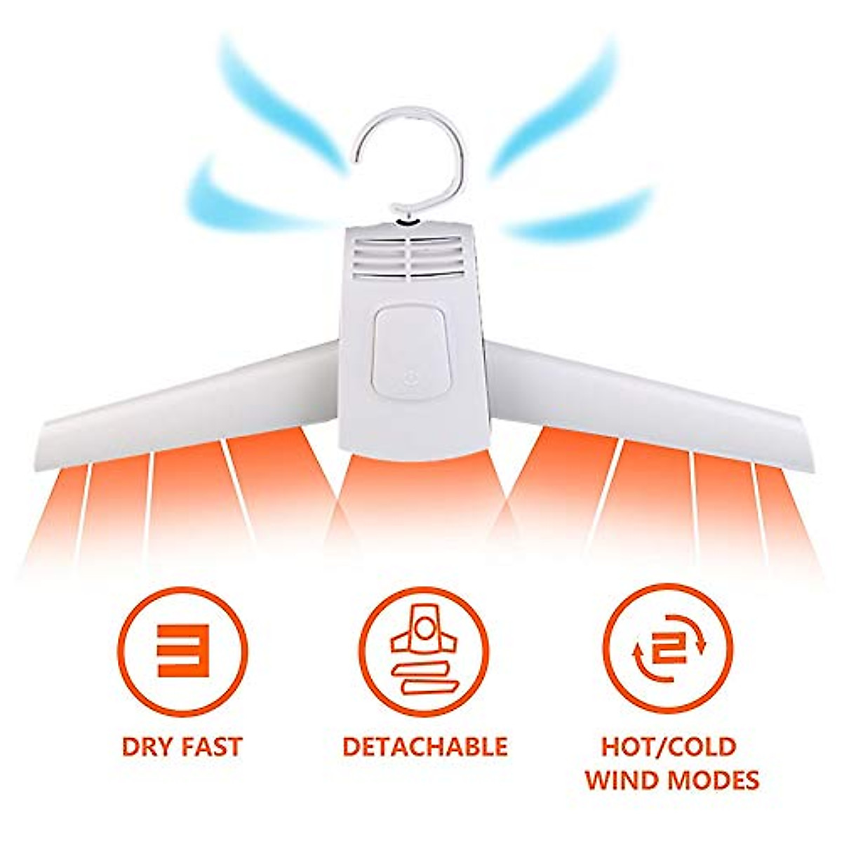 Portable Clothes Dryer Fast Drying Cloth Suit Hanger Dryer, Electric Folding Clothes Shoes Drying Hangers Mini Portable Dryer Rack Machine for Household Travel