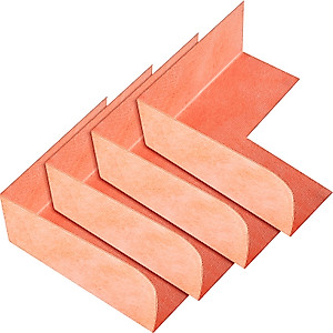 4 Pack Inside Waterproofing Corner Shower Seamless Membrane Corner Polyethylene Corner for Bathtub and Steam Room