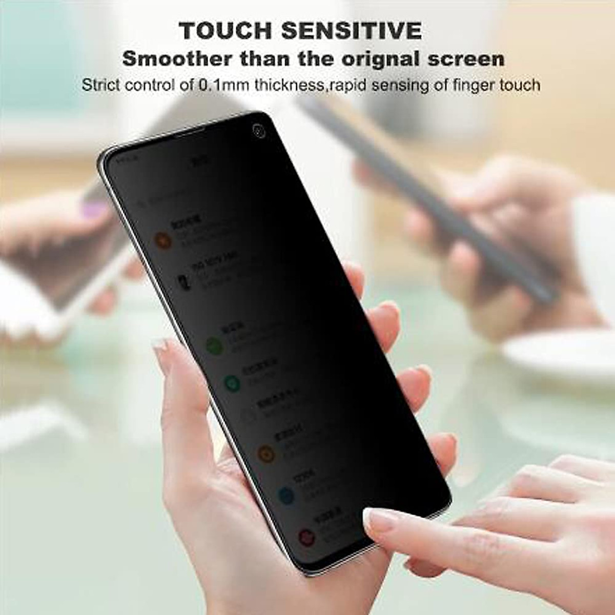 YiiLoxo Hydrogel Film Privacy Screen Protector Compatible with OnePlus 7 Pro/OnePlus 7T Pro [Anti-Spy] High-sensitivity Soft Protective Film [Not Tempered Glass]