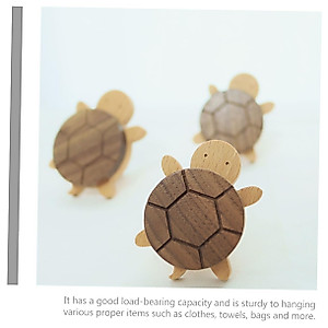 FONDOTIN Turtle Shape Towel Hook Pull Hook Kids Room Decor hat Wall Hangers for Clothes Hook up Nonporous Wall-Mounted Turtle Wall Art Decorative Wall Bathrobe Decorate Ordinary