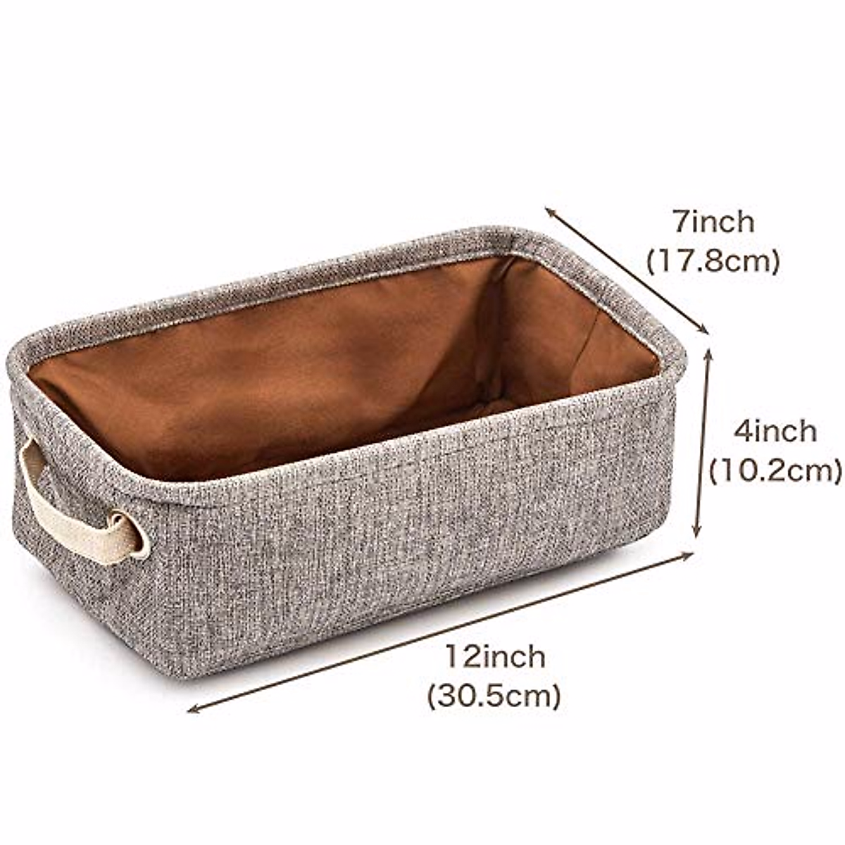 EZOWare 6pc Small Storage Bins Baskets + Set of 3 Large Canvas Fabric Tweed Storage Organizer Cube for Nursery Kids Toddlers Home and Office