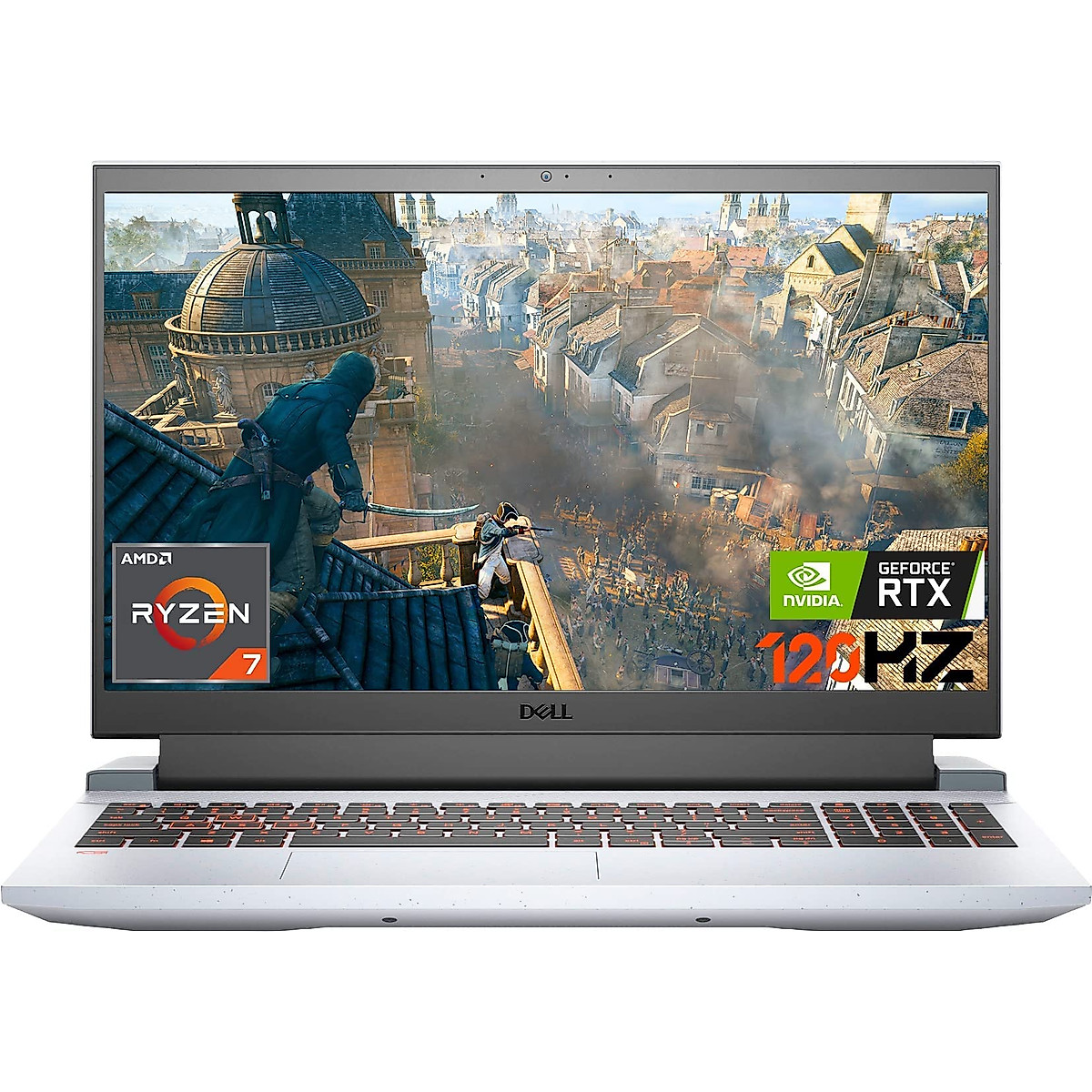 DELL 2021 Newest G15 15.6" 120Hz FHD Gaming Laptop, AMD Ryzen 7 5800H (8 core), NVIDIA GeForce RTX 3050 Ti, 32GB RAM, 1TB PCIe SSD, HDMI, WiFi 6, Backlit KB, Win 10 Home, Phantom Grey with speckles