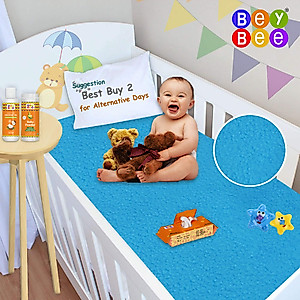 Beybee Quick Dry Baby Bed Protector Waterproof Sheet (100X70 cm (Pack of 1))(Firoza)