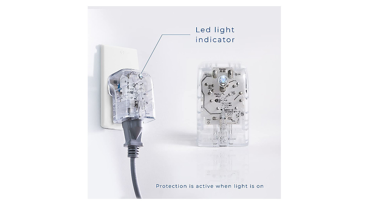 Clamper 1800 Joules Surge Protector - Right Angle Design