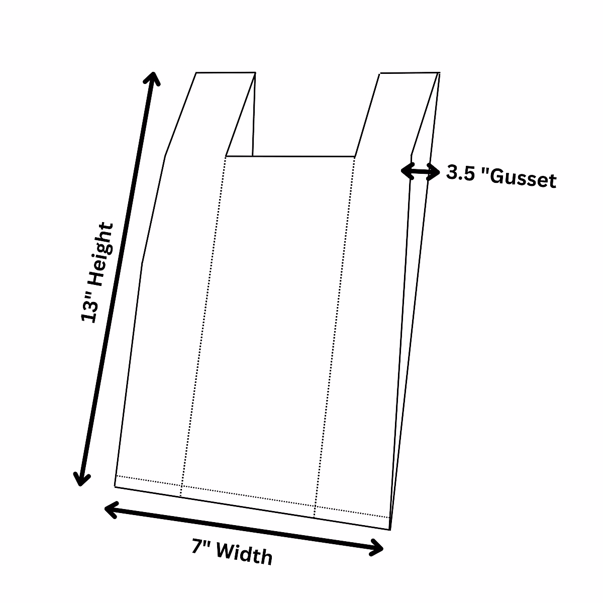 Small Economy "Thank You" T-Shirt Bags - 1/12 BBL - 7"X3.5"X13" - 1000 Bags Bulk - 13 Mic - White - For Retail, Groceries, Merchandise, Convenience Store, Supermarket, Restaurant