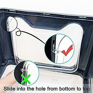 Bolux Foldable Cat Litter Box with Lid, Extra Large Litter Box with Cat Litter Scoop, Drawer Type Cat Litter Pan Easy to Scoop & Low Tracking (Dark Grey, 20" L x 16" W x 15" H)