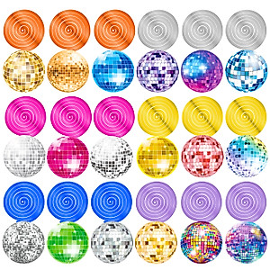 Disco Ball Party Hanging Swirls 70s Disco Birthday Party Decoration Disco Ball Themed Swirl Ceiling Disco Party Hanging Streamer for 70s 80s Party Baby Shower Supplies