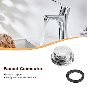 3 pcs Faucet Adapter Kit, CNYMANY Heighten Male M22mm to Male M20mm Fine Thread Kitchen Aerator Adapter Set Sink Faucet Adapter Connecting Garden Hose Water Filter Standard Hose via Diverter
