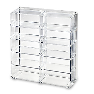 BY ALEGORY Acrylic Hair Accessory Organizer Storage for Bows Ties Bobbi Pins Claws Barrette Silk Scarves Scrunchies Ribbon Bandana Drawer Refillable Container Tray