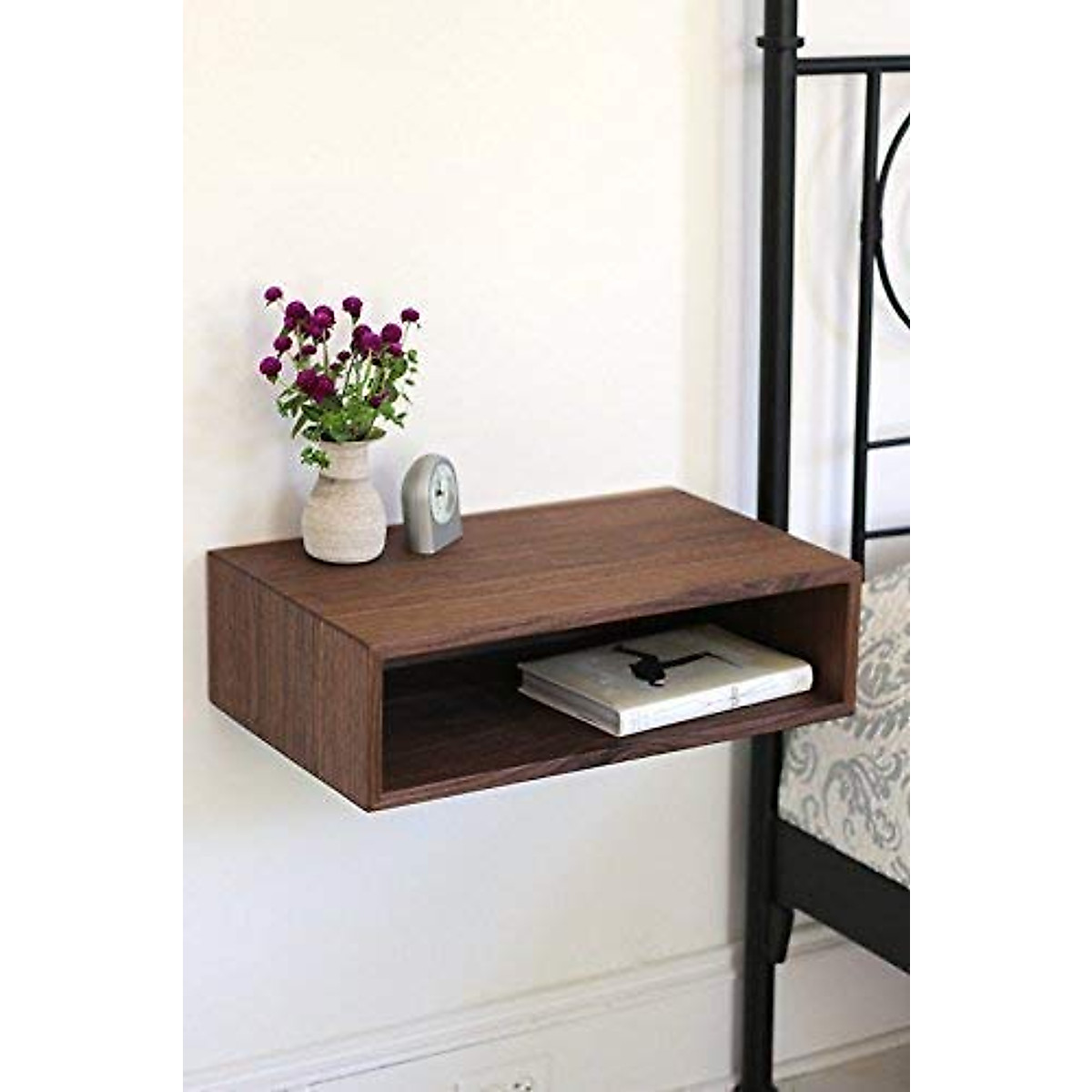 Floating Nightstand in Solid Walnut