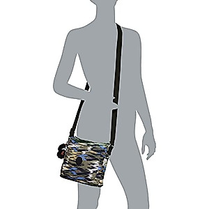 Kipling Women’s Sebastian Crossbody, Super Light, Durable Messenger, Nylon Shoulder Bag, Camo Charm