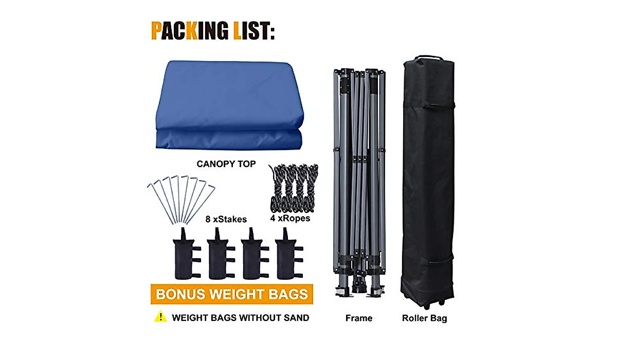 COOSHADE 10x17 Instant Canopy Tent with Dual Awnings