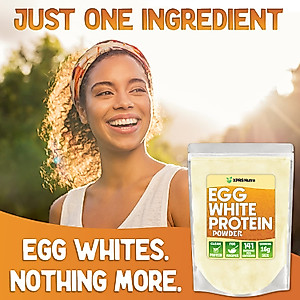 XPRS Nutra Egg White Protein Powder - Bulk Powdered Egg White Unflavored Protein Powder - 100% Egg Whites Powdered Eggs - Premium Meringue Powder Used for Egg White Powder Baking (1 Pound)