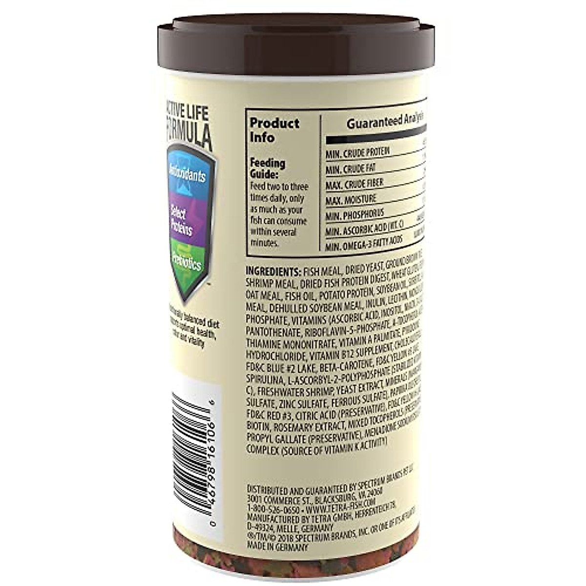 Tetra 16106 Min Tropical Flakes, Nutritionally Balanced Fish Food, 7.06-Ounce