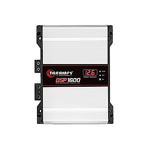 Taramp's DSP-1600.1 1600 Watts-RMS Compact Car Amplifier Digital Signal Processor Full Range Monoblock 1-Ohm Stable, Black