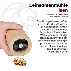 Peugeot Isen-Flax Mill Fax Seed, Natural 7 x 7 x 13 cm, Small