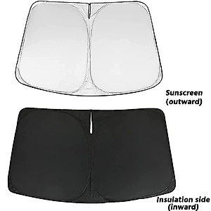 Jupetory Window Sunshade for Honda Accord 2018-2024 Windshield Sun Shade Visor Protector Blocks UV Rays- Foldable Front Sun Shield Protector