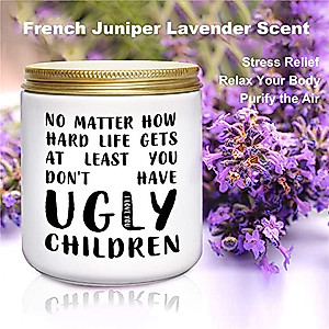 Mothers Day Gifts for Moms from Daughter Son 7oz Lavender Scented Candles Happy Birthday Gifts for Mom Funny Soy Eco-Friendly Long Lasting Handmade Natural Soy Max Candle Christmas Presents for Mom