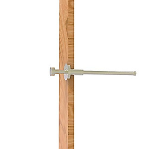 Allied Brass Modern Style Pullout Retractable Garment Rod, 10-Inch, Polished Nickel