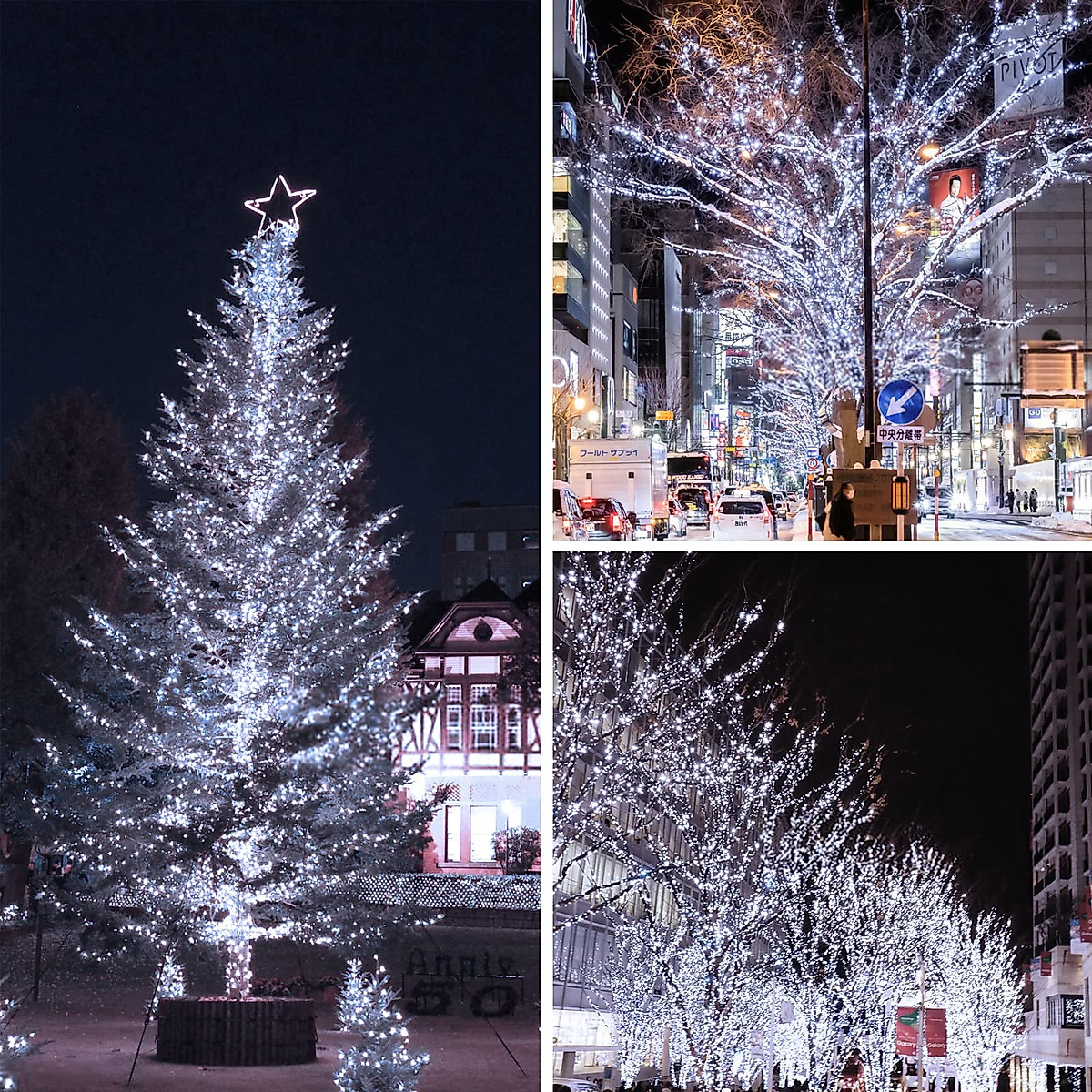 BHCLIGHT Purple Solar Halloween Lights,2-Pack Each 72FT 200 LED Solar String Lights with 8 Lighting Modes, Waterproof Solar Outdoor Halloween Decorations (Purple)