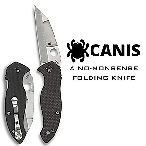 Spyderco Canis Knife with 3.43" CPM S30V Stainless Steel Blade and Carbon Fiber G-10 Laminate Handle - PlainEdge - C248CFP