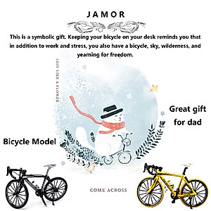 JAMOR Bicycle Model Mountain Bike Toy Racing Toy 1:10 Simulation Bike Mini Bike Model Zinc Alloy Racing Home Decoration Crafts Miniature Finger Mountain Bike (3)