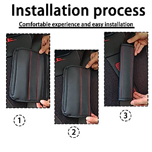 zipelo 2PCS Car Seat Belt Cover, Soft Shoulder Strap Covers Harness Pads, Safety Leather Seatbelt Comfort Driving Cushion Protect Your Neck and Shoulder Universal for Truck, Car, SUV (Black/Orange)