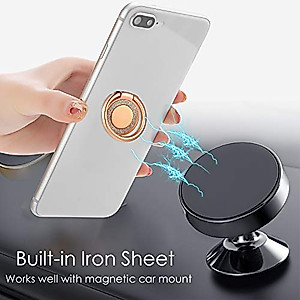 Weewooday 4 Pieces Glitter Bling Phone Ring Holders Metal Finger Kickstand 360° Rotation Bling Phone Ring Stand for Universal Tablets and Smartphone