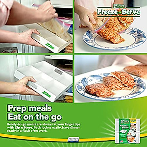 Zip n Store - Freeze n Serve - Organize Your Freezer - Freeze In Bulk, Serve In Portions, Perfect For Meal Prep + Portion Control + Organization, Freeze Leftovers, Like An Icecube Tray For Food