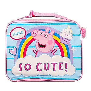Peppa Pig Backpack Lunch Box Set For Kids, Toddlers ~ 3 Pc Bundle With Peppa Pig School Bag, Lunch Bag, And Stickers (Peppa Pig School Supplies)