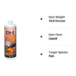 Hikari ICH-X Ready-To-Use Fungal Treatment Solution for Freshwater and Marine Aquariums for Ich, Trichodiniasis, Velvet, and Saprolegniasas Treatment