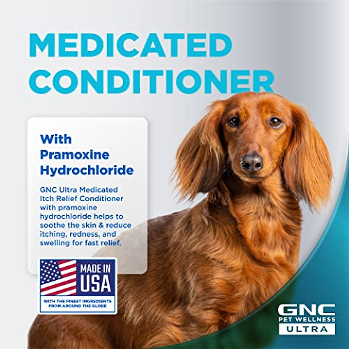 GNC Ultra Medicated Itch Relief Conditioner 16oz | Soothing Conditioner for Dogs with Oats & Pramoxine Hydrochloride | Moisturizing Conditioner for Dogs GNC Medicated Itch Relief,FF13854