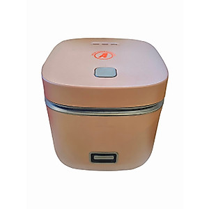 ANNAPURNA DISTRIBUTOR Mini Rice Cooker, Healthy Ceramic Coating 1.2L Small Rice Cooker hold 1-2.5 cups uncooked rice for 1-3 People, Portable Travel Rice Cooker with Steam Tray, Easy to use. (Brown)