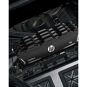 HP V6 RAM 16GB Kit (8GBx2) DDR4 3600MHz CL16 1.35V Desktop Computer Gaming Memory, Black - 7TE46AA#ABC