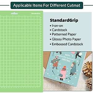 WISYOK 12x8.5 Inch Cutting Mats for Cricut Joy Xtra, 2 Pack Standard Grip Reusable Adhesive Cutting Mats for Crafts, Quilting, Sewing