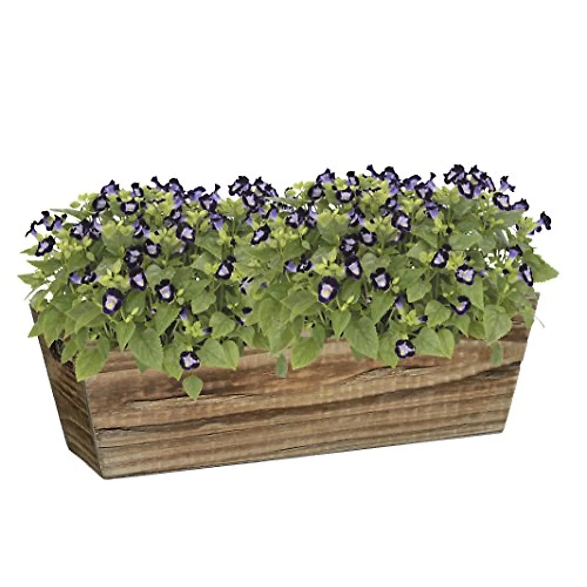 Classic Home and Garden Wood Window Box - Handled Buffalo Brown