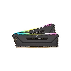 Corsair Vengeance RGB Pro 16GB (2x8GB) DDR4 3600 (PC4-28800) C18 1.35V Desktop Memory - Black (CMH16GX4M2D3600C18)