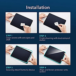 ESR Screen Protector for iPad Pro 11 Inch (2022/2021/2020, 4th Gen/3rd Gen/2nd Gen) with Camera Lens Protector, Tempered-Glass Film, Fingerprint and Scratch Resistant, Face ID Compatible, 2 Pack