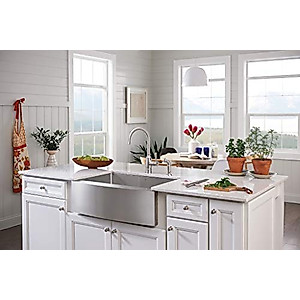 Moen G18121 1800 Series 30-Inch X 21-Inch Stainless Steel 18 Gauge Single Bowl Farmhouse Kitchen Sink