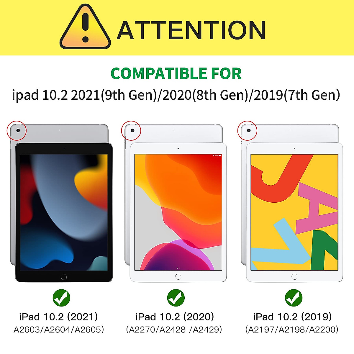 ZtotopCases for iPad 9th/8th/7th Generation 10.2 Inch, [5 Magnetic Stand Angles + Pencil Holder + Highly Shockproof +Auto Wake/Sleep], Premium PU Leather Cover for iPad 10.2 inch 2021/2020/2019, Black