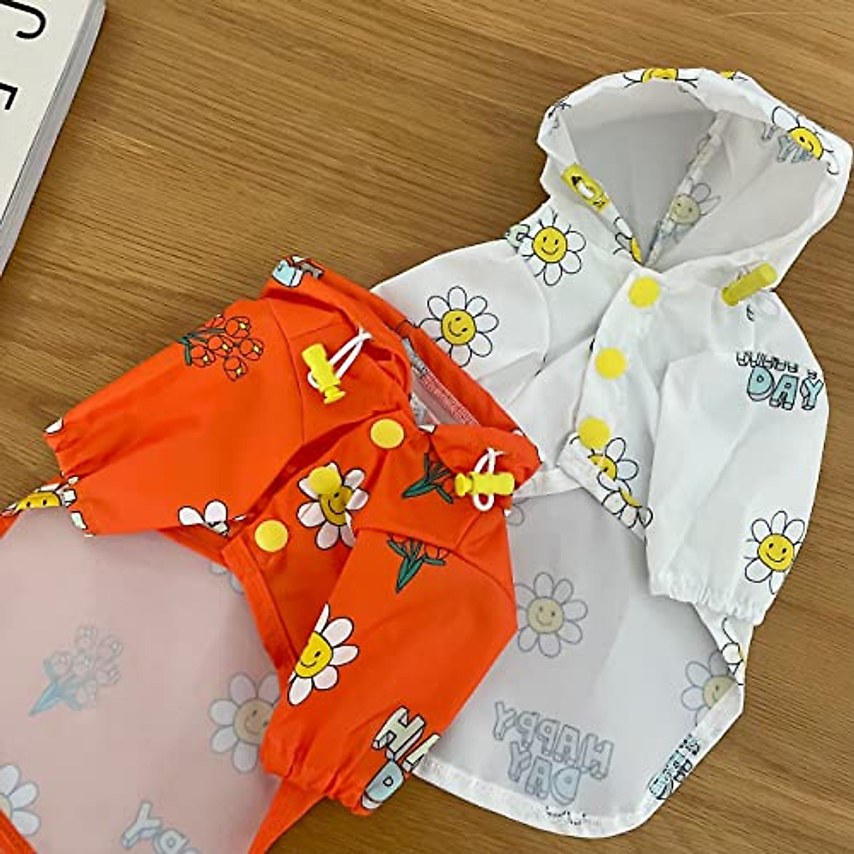 Dog Raincoat Pet Waterproof Clothes Puppy Rain Jacket Stylish Water Resistant Premium Dogs Raincoats Poncho for Small Medium Large Dog Rainwear (XX-Large, Orange)