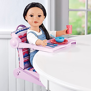 Journey Girls Take-Along Seat for 18 Inch Dolls, Includes Folding Chair and Accessories, Kids Toys for Ages 6 Up by Just Play
