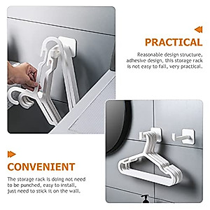 DOITOOL Laundry Organizer 2pcs Clothes Hanger Hooks Coat and Hat Hook Wall Hooks Single Wall Mount Hanger Closet Organizers for Clothes Hats Towel Purse Key Robes Bathroom Kitchen Hangers