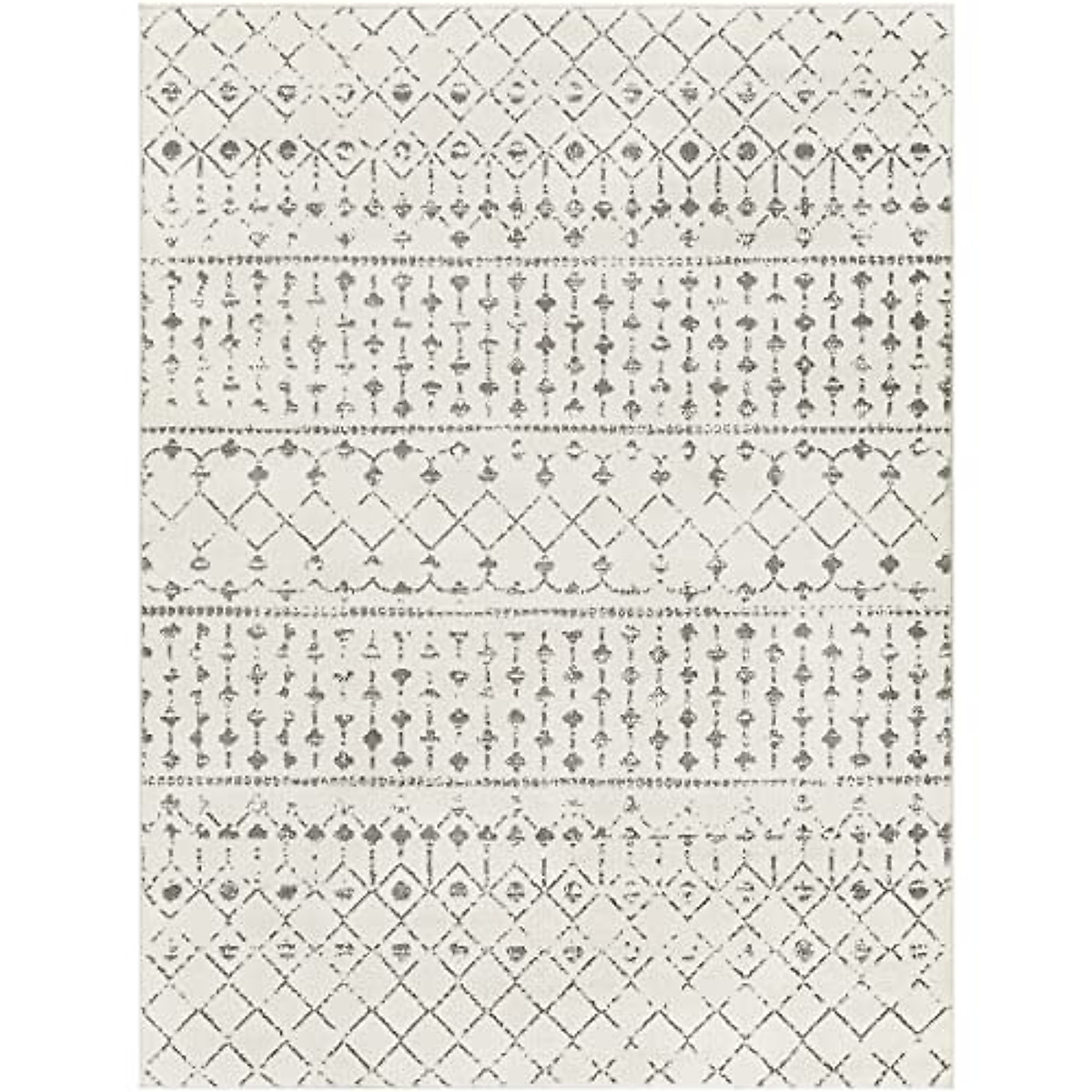 Artistic Weavers Tevazu Moroccan Boho Area Rug,7'10" x 10',Light Grey