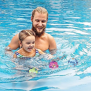 The Dreidel Company Splash Water Bouncing Ball, Outdoor Pool Water Activity Fun Toy, Birthday Party Events, Gatherings, 3" (3-Pack)