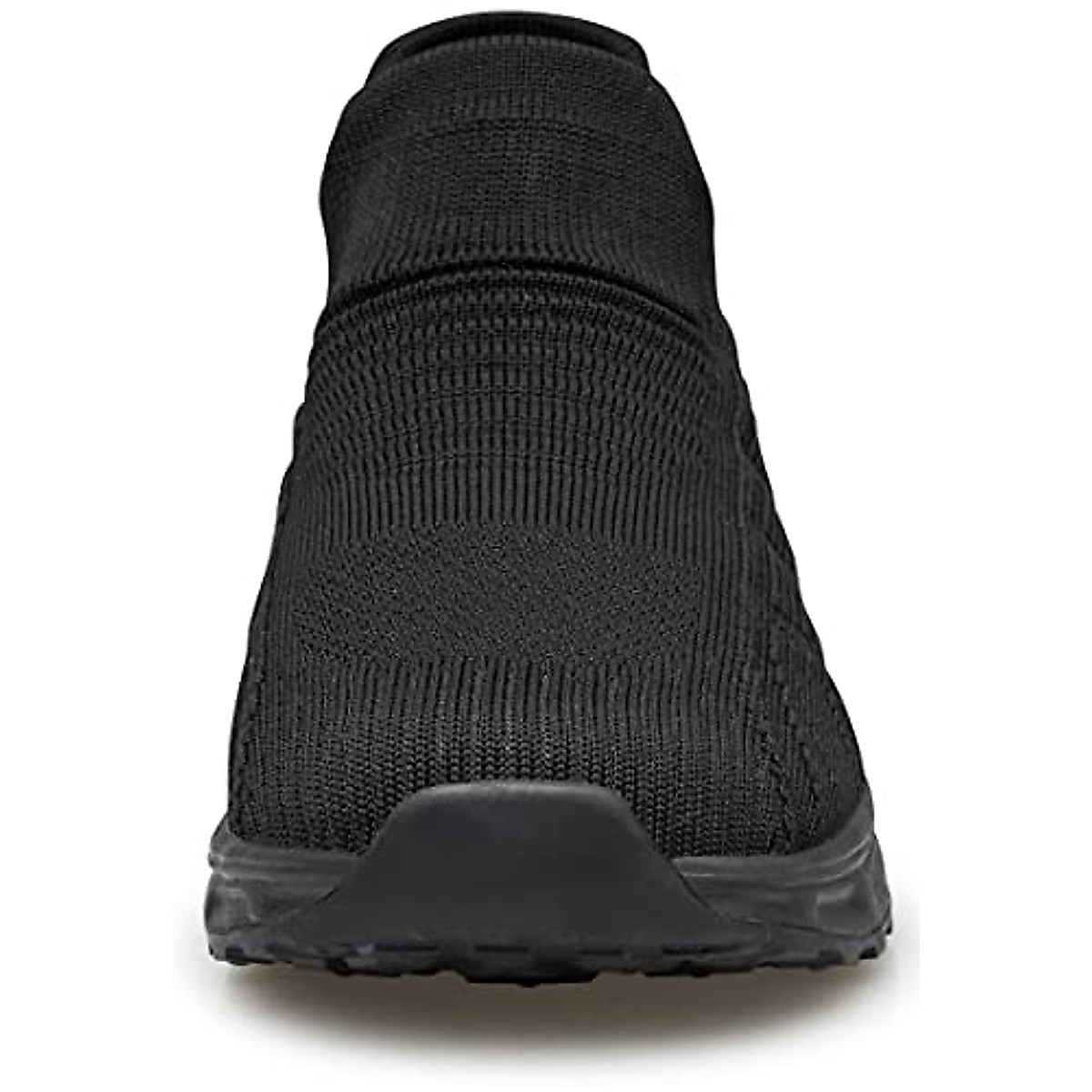 vibdiv Women Sneakers Fashion Walking Shoes Slip-on Air Cushion Lightweight Breathable Comfortable, Full Black 8