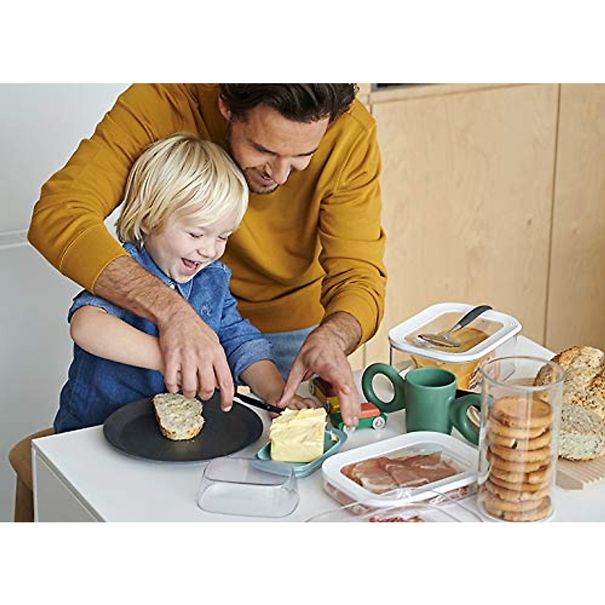 MEPAL, MODULA Food Storage Boxes with Lid for Salami, Cold Cuts, Turkey, Bologna, Deli and Luncheon Meat, BPA Free, Color, 3 X 550ml | 18.6oz, 1 Set