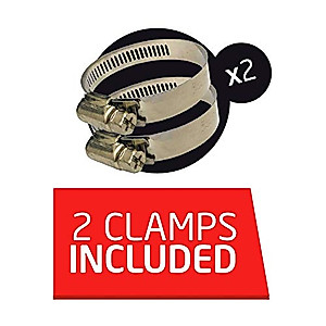 Schraiberpump 1-Inch by 100-Feet- General Purpose Reinforced PVC Lay-Flat Discharge and Backwash Hose - Heavy Duty (4 Bar) 2 CLAMPS INCLUDED